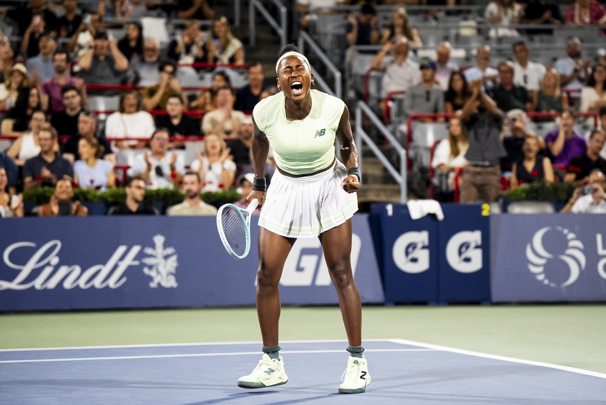 Coco Gauff overcomes 23 double-faults for first win since French Open