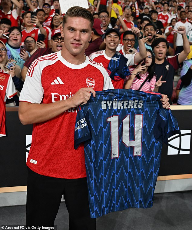 Viktor Gyokeres breaks Arsenal shirt sales record just days after ...