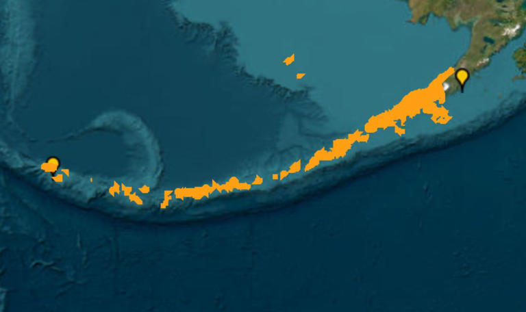Tsunami warning map shows US areas under threat