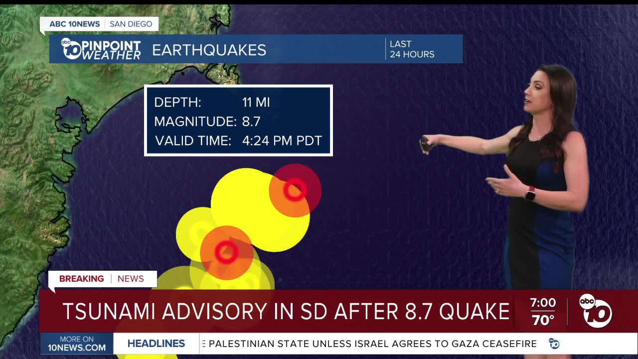 Tsunami advisory issued for Calif. coastal areas following magnitude ...
