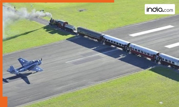 World's only airport where train passes through the middle of the ...