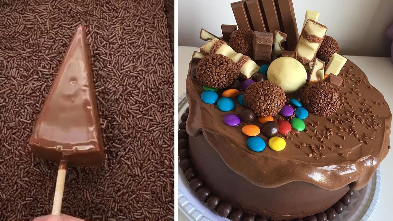 Chocolate Coated Slice & Candy Topped Cake | Satisfying Cake Compilation