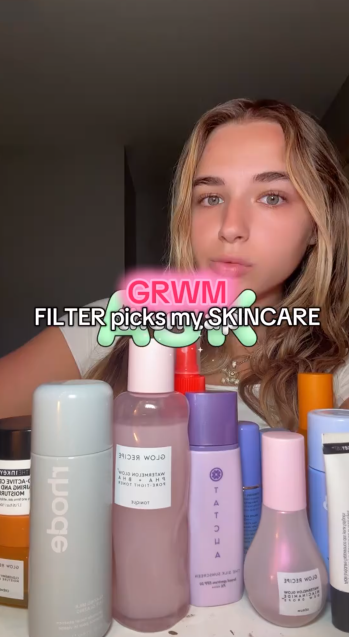 Skincare Routine with Filter Picks - GRWM
