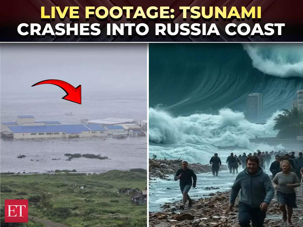 Watch: Moment when tsunami slams Russia’s Far East after massive 8.7 ...