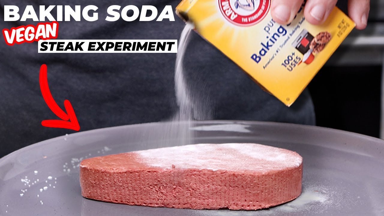 I Tried GUGA'S BAKING SODA Test on a VEGAN STEAK and this happened!!