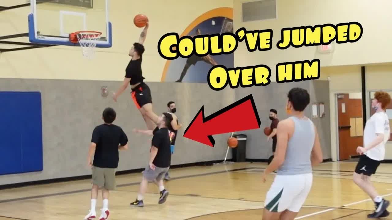 Isaiah Rivera Playing 5v5 Basketball And A Dunk Session