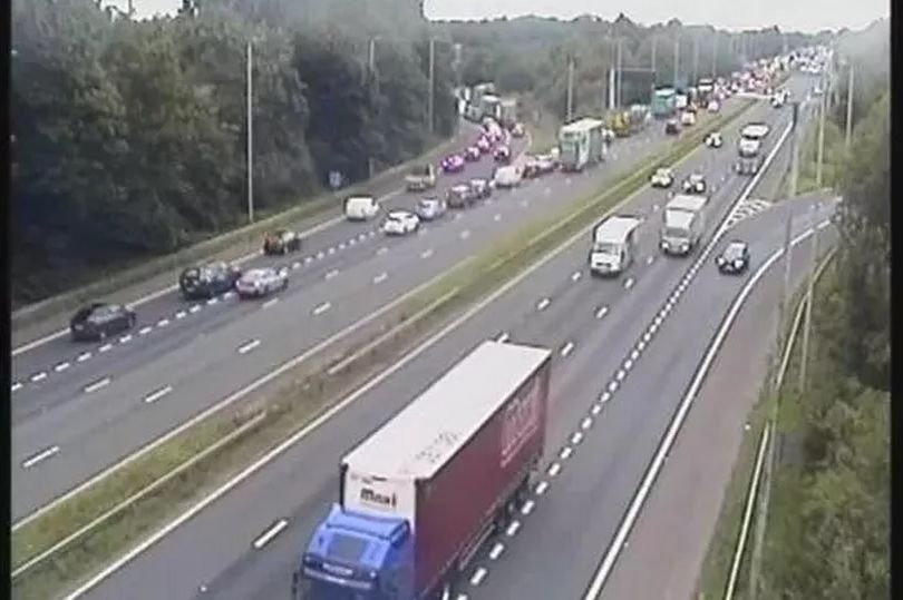 Alleged 'unfit' driver arrested after M6 crash causes 7-mile traffic jam