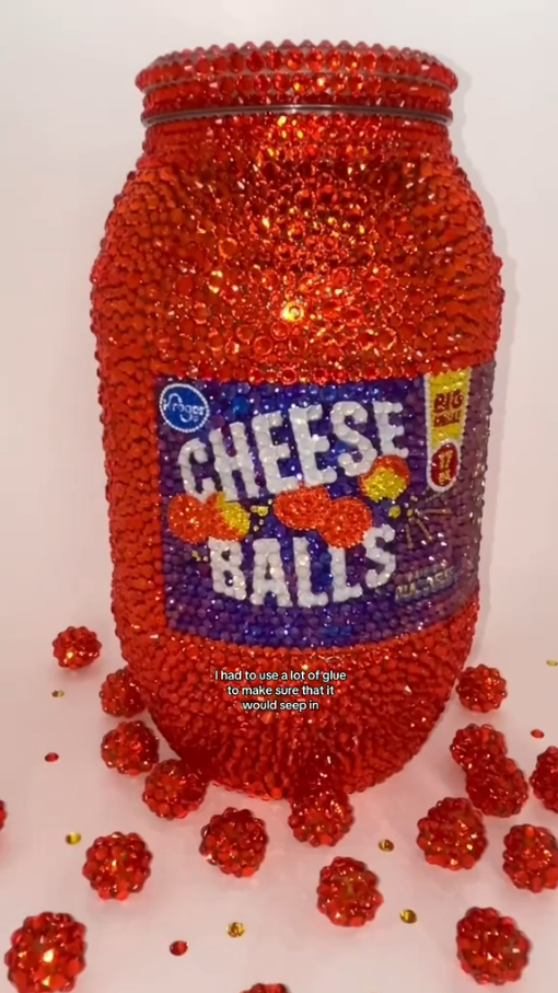 DIY Rhinestone Cheeseball Container Tutorial