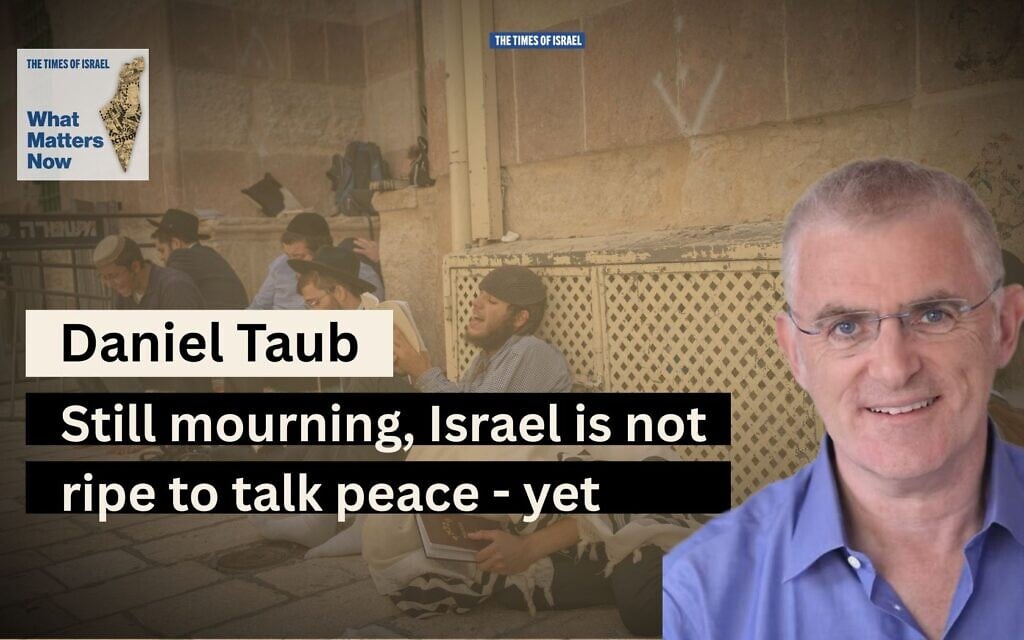 What Matters Now to Daniel Taub: Still mourning, Israel is not ripe to ...