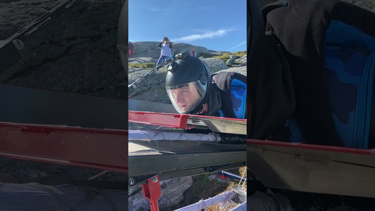 Human catapult launches base jumper