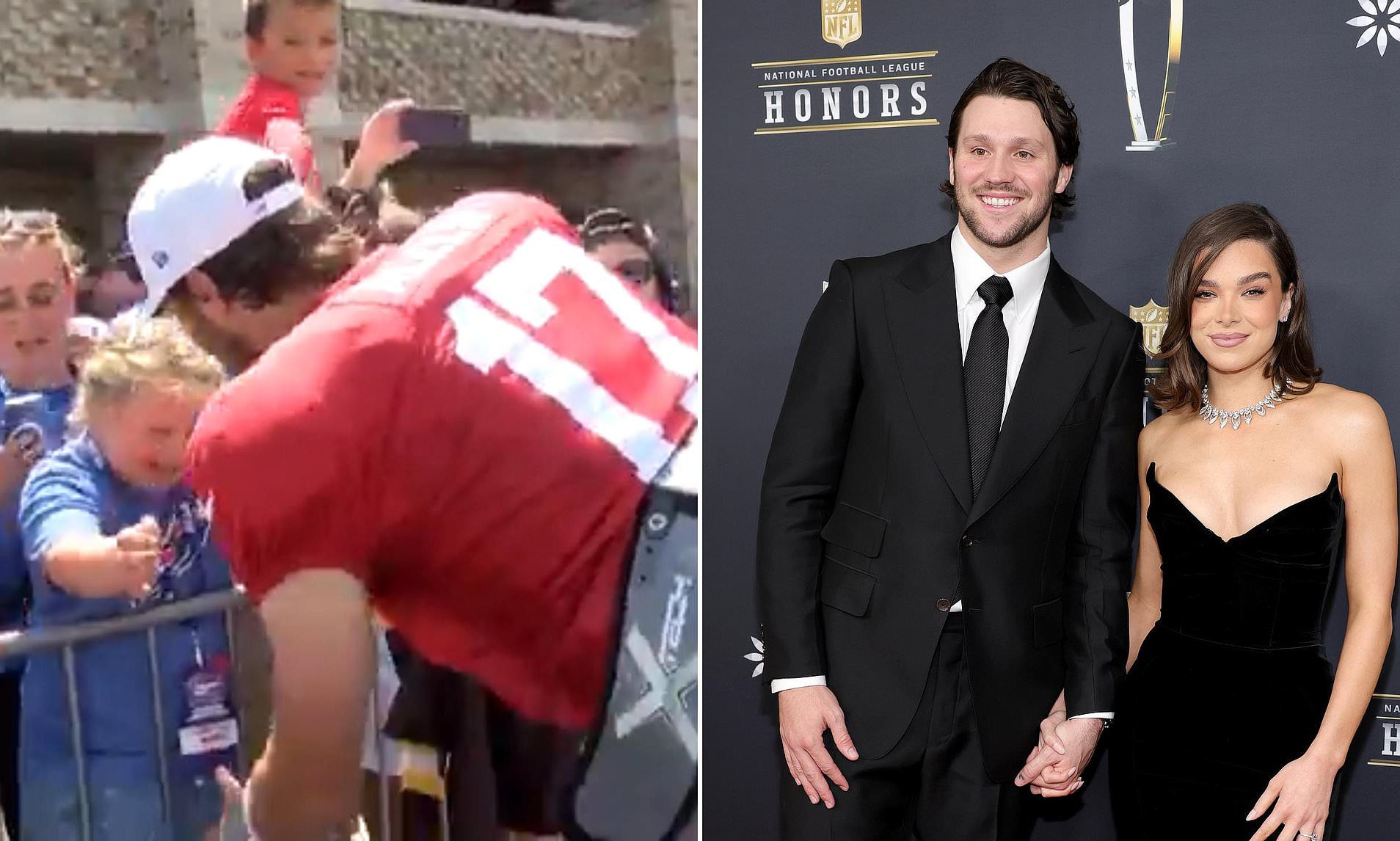 Josh Allen consoles crying girl in touching scene at Bills training camp