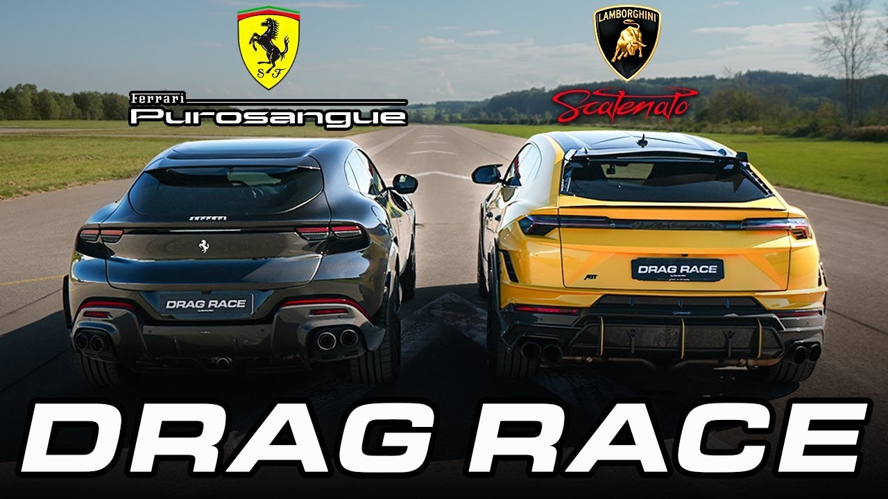 Ferrari Purosangue vs. ABT Urus Lamborghini Drag Race