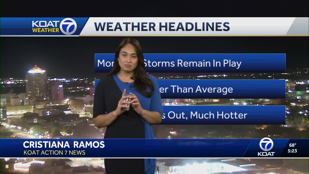 Monsoon storms remain in play, temperatures stay cooler than average