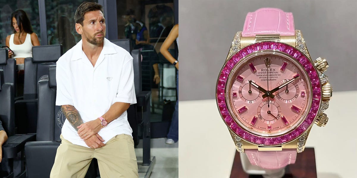 Leo Messi enseña en Rolex Daytona rosa Barbie que solo tienen Mark ...