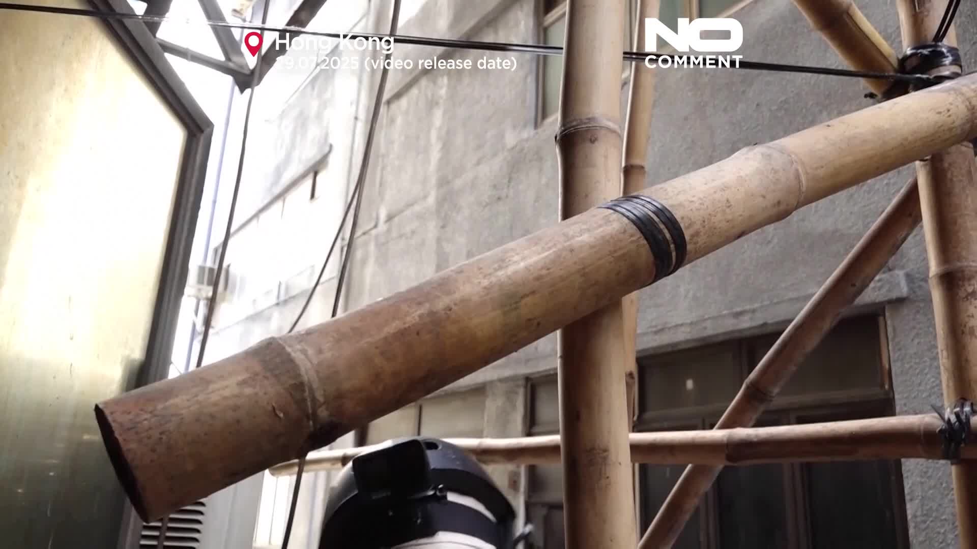 Hong Kong's traditional bamboo scaffolding faces gradual phase-out