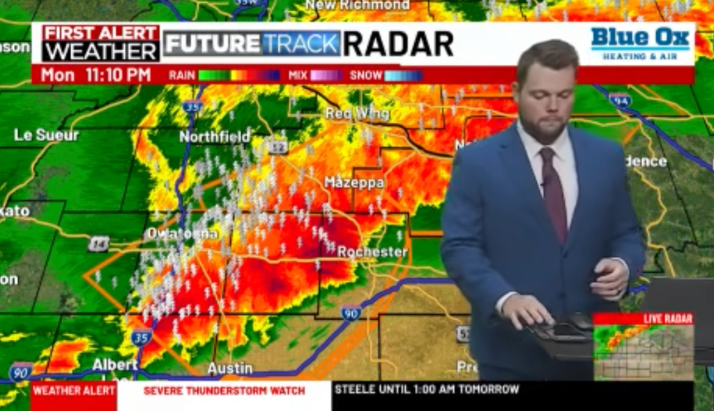 Minnesota meteorologist Nick Jansen blasted for texting wife during severe weather report ...