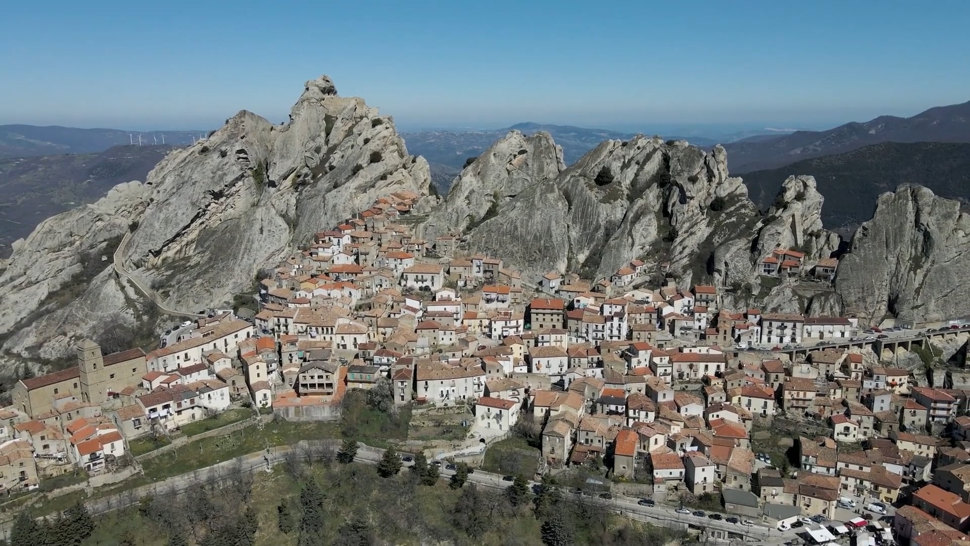 Pietrapertosa by Drone: Views of Medieval Village in Basilicata, Italy