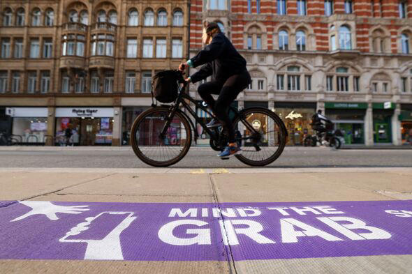 'Mind the grab' purple line painted on Britain's busiest high street