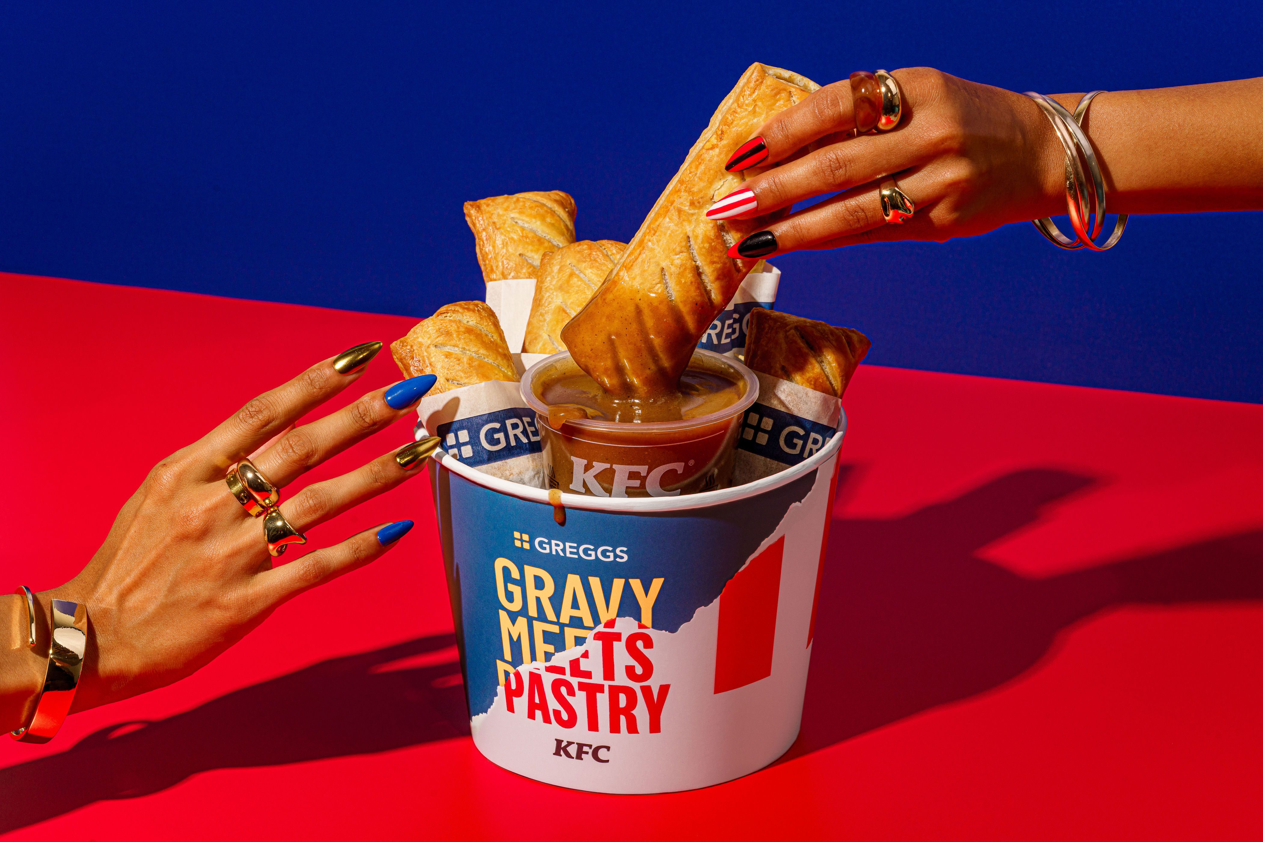 Greggs and KFC team up to launch sausage roll drenched in gravy