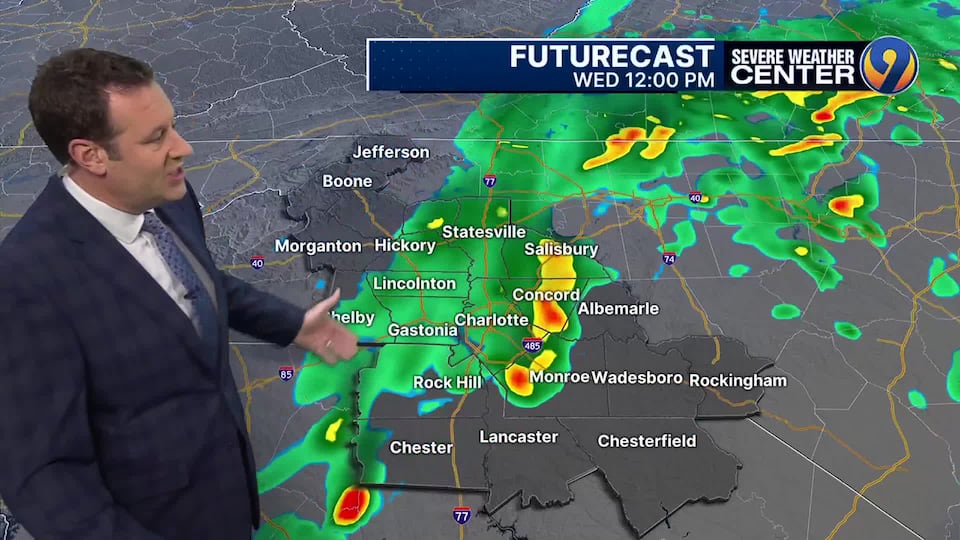 Wednesday morning's forecast with Meteorologist Keith Monday