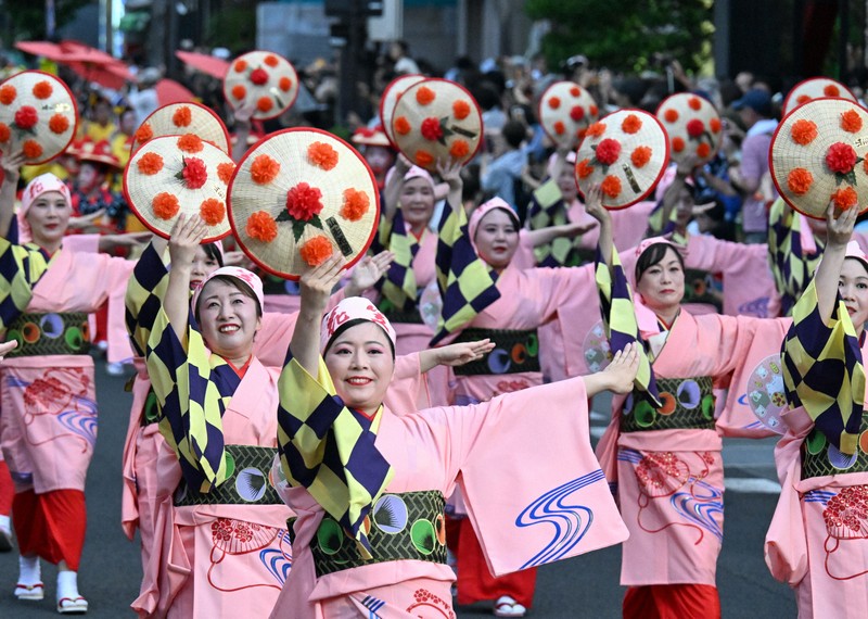 Japan's Yamagata Hanagasa Festival opens, with 14,000 dancers expected ...