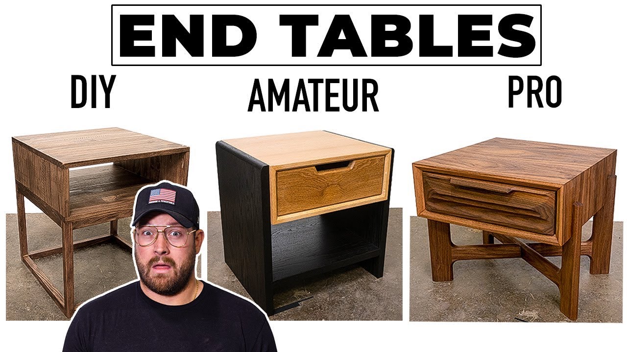 3 Levels of Modern End Tables – From Beginner to PRO Build