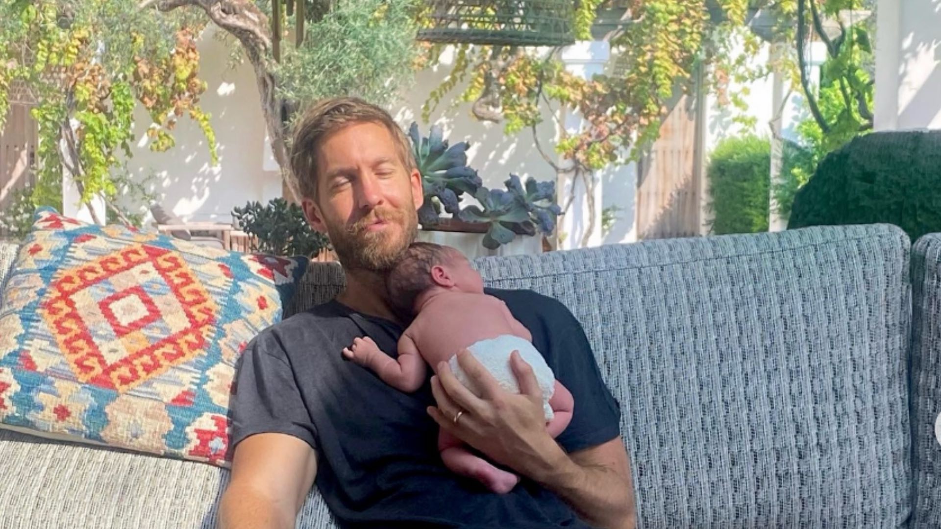 Calvin Harris shares intimate photo of his wife's delivery