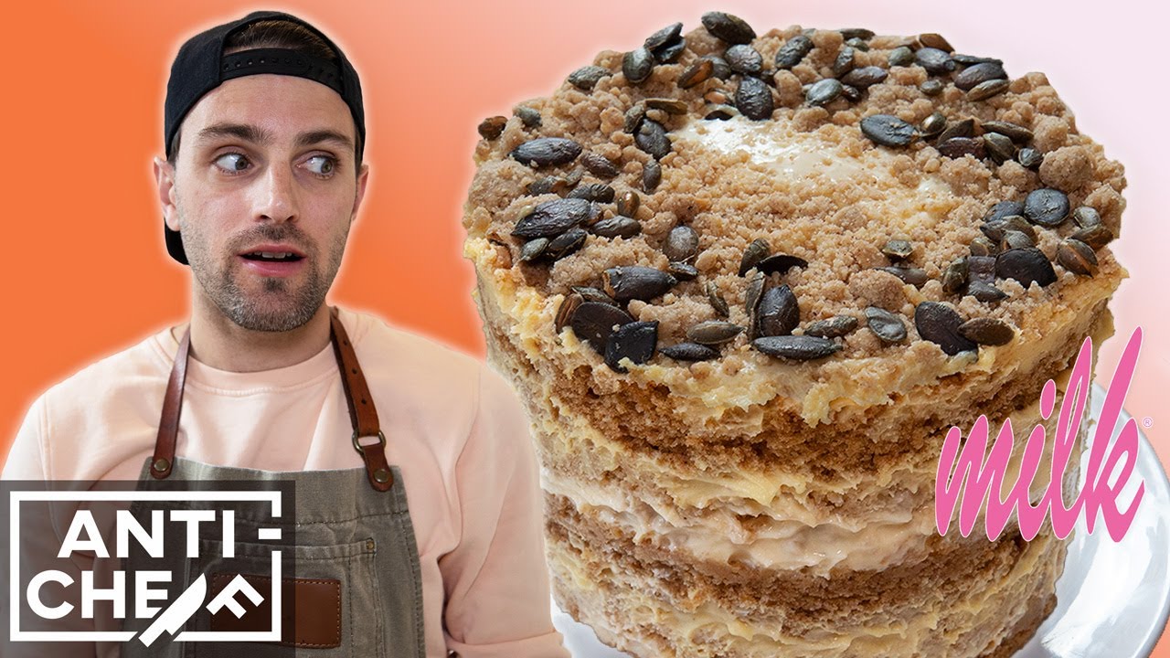 Making Christina Tosi’s famous Milk Bar pumpkin pie cake at home