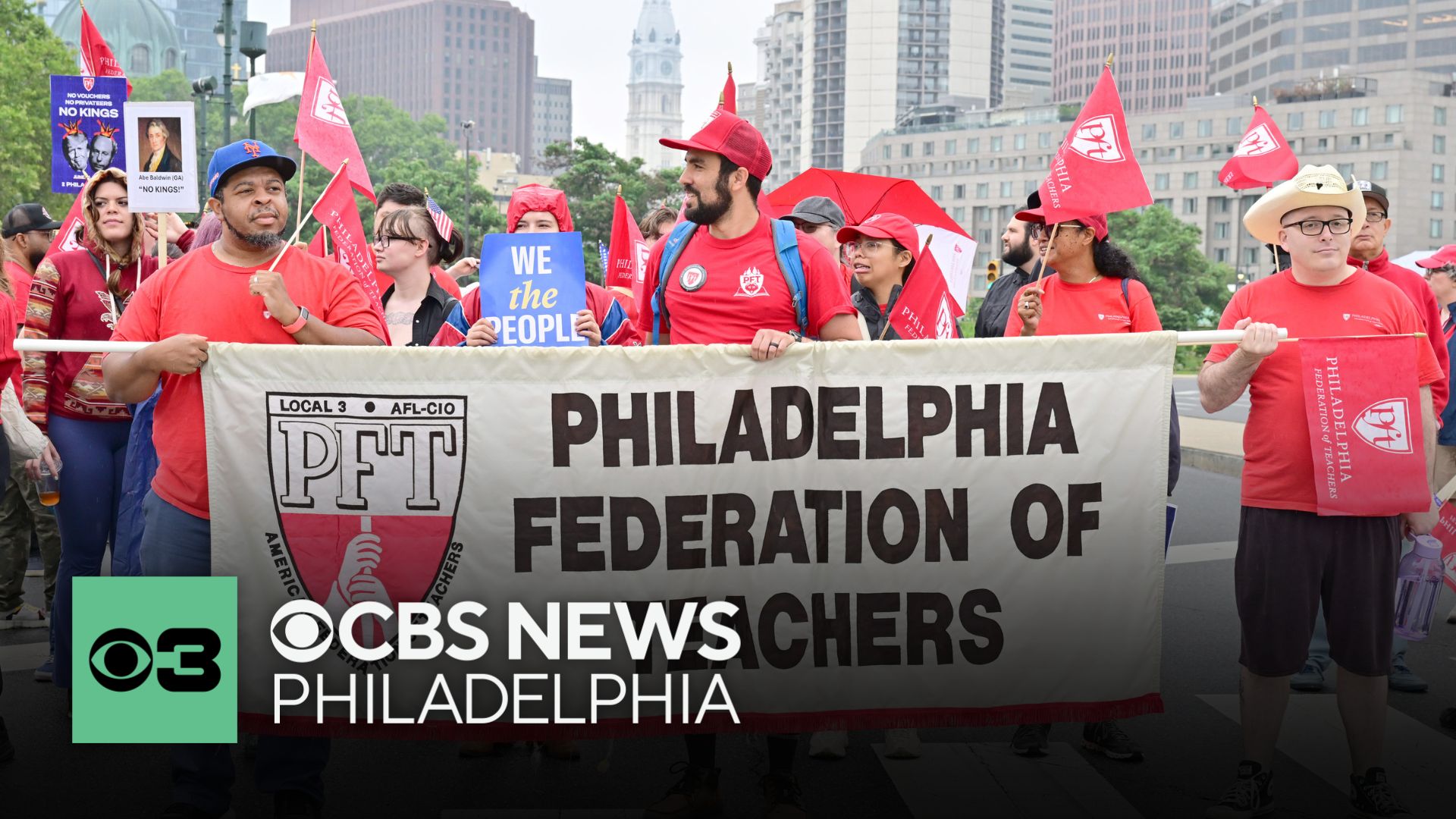 Philadelphia Federation of Teachers making picket signs ahead of ...