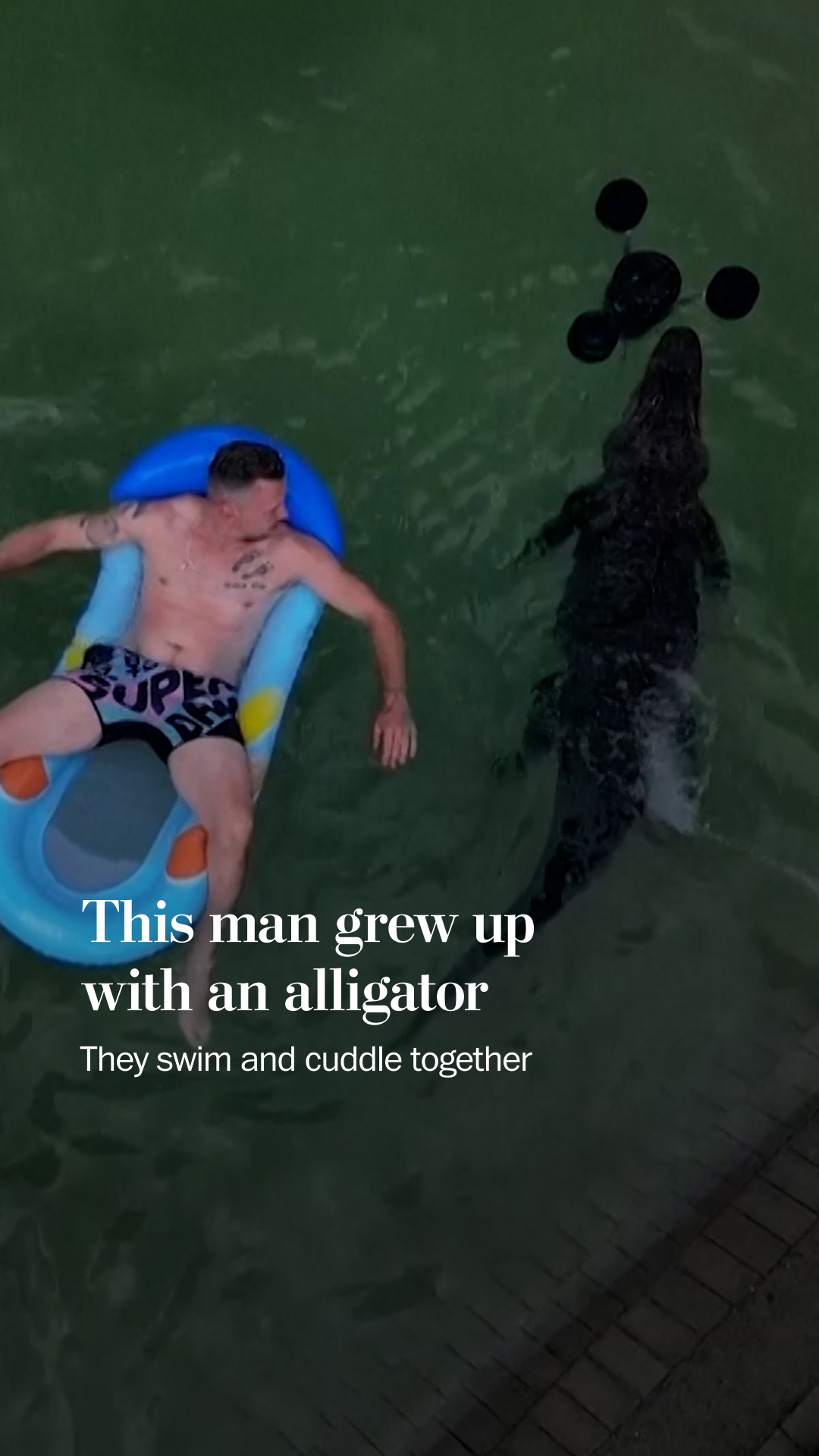 This man grew up with an alligator