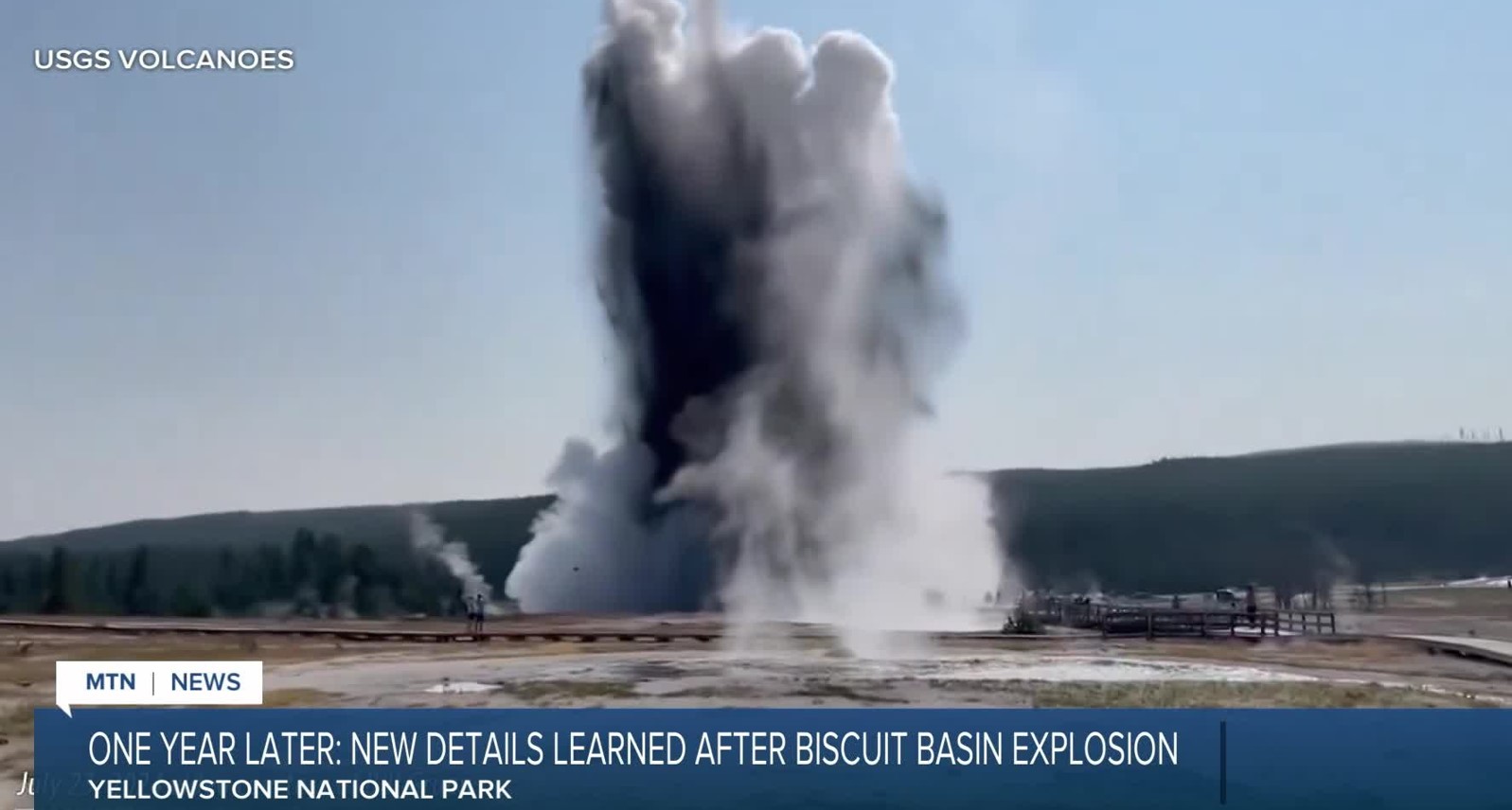 Scientists study Yellowstone steam explosion