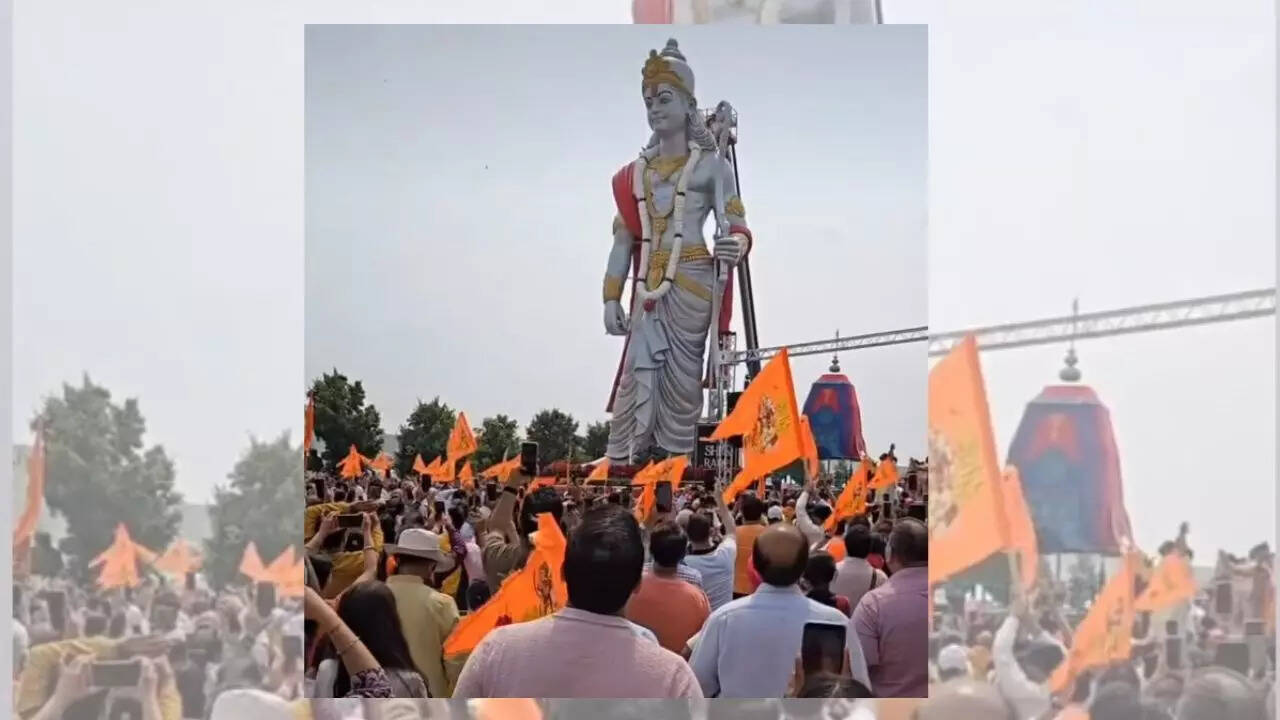 51-foot-tall statue of Lord Ram unveiled in Canada's Mississauga, mayor ...
