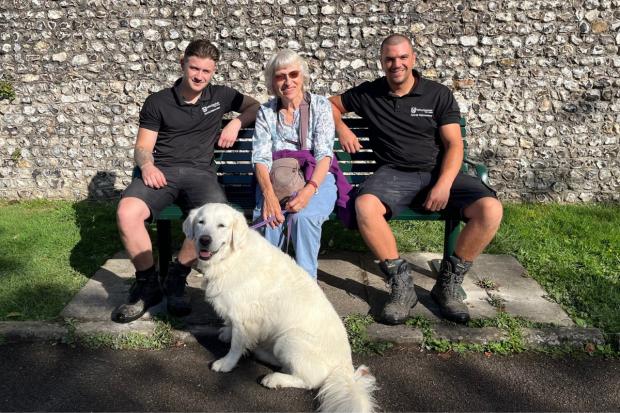 New riverside bench installed as tribute to beloved husband