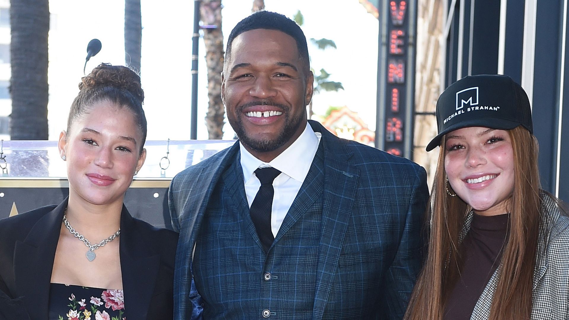 Michael Strahan's daughters step back into the spotlight as famous faces show support