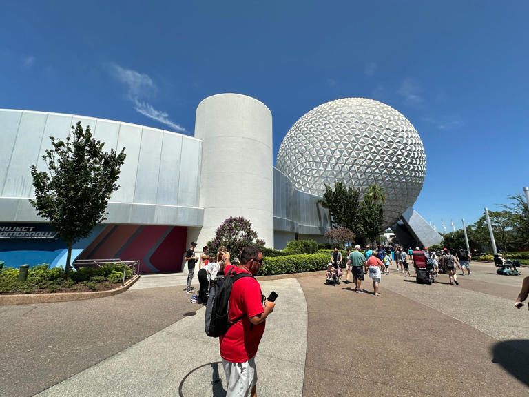 PHOTOS: Spaceship Earth Exterior Panels Refreshed at EPCOT