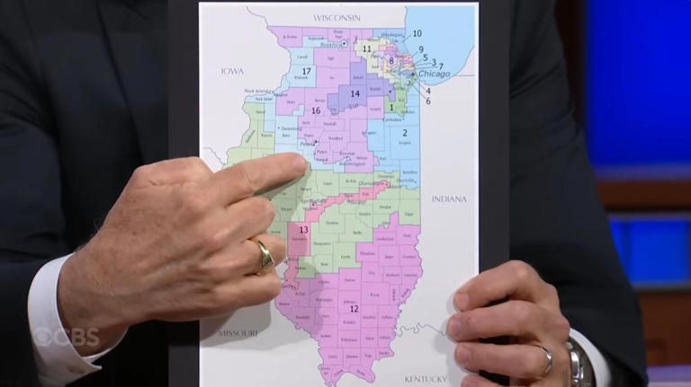 Stephen Colbert shows Illinois Gov. JB Pritzker ‘crazy’ gerrymandering ...