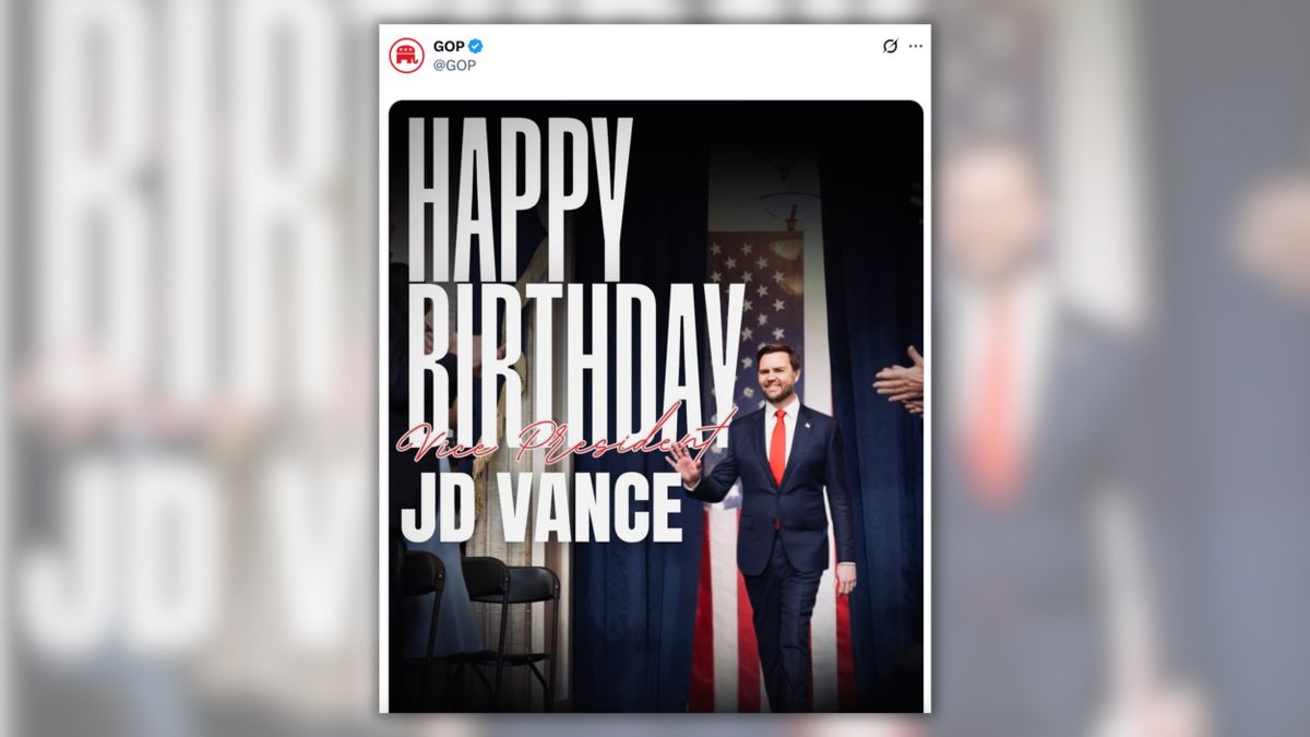 Vance image in GOP post celebrating his birthday not doctored to make ...