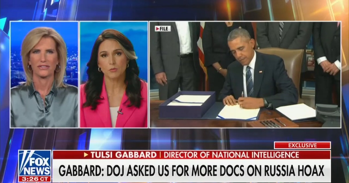 Here’s Tulsi Gabbard’s ‘Irrefutable Evidence’ That Obama Masterminded Trump-Russia ‘Hoax’
