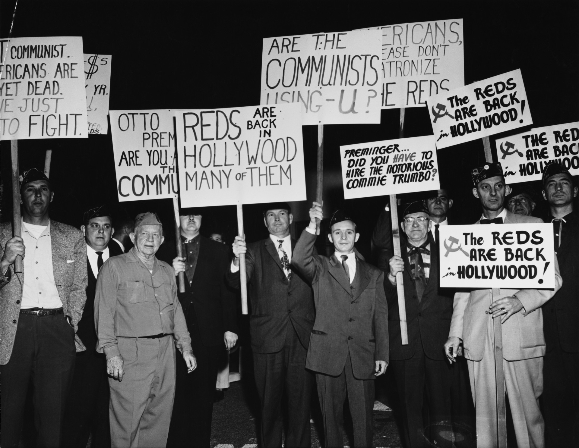 Which stars were on Hollywood's communist blacklist?