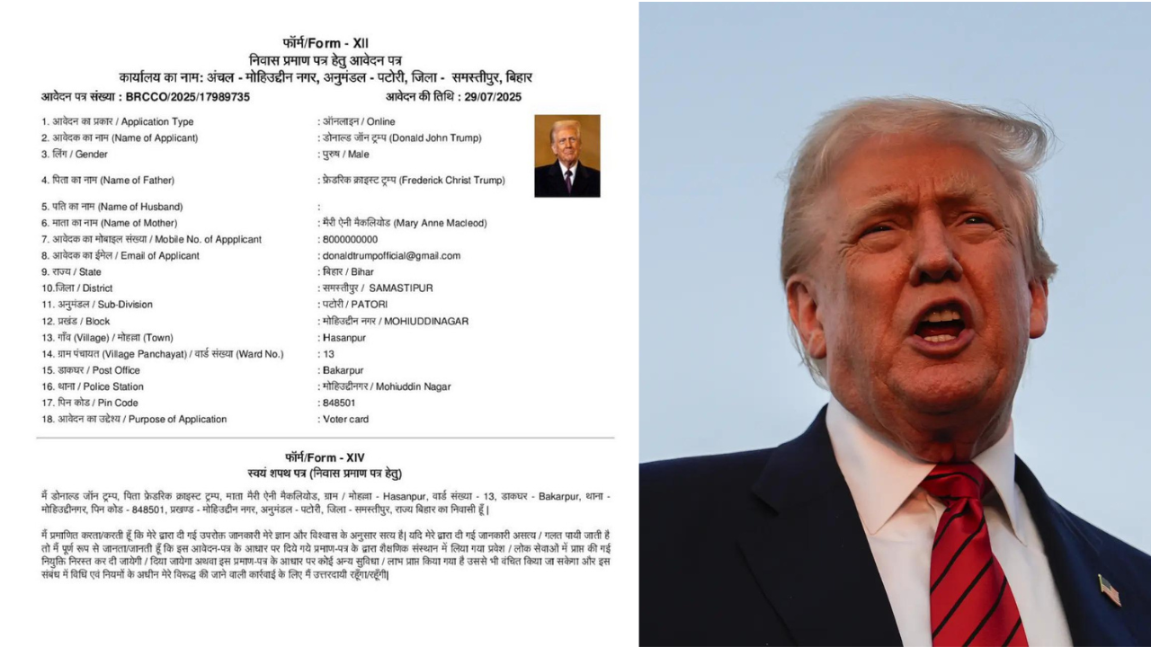 'Diabolical attempt to impact SIR': Fake certificate names Donald Trump ...