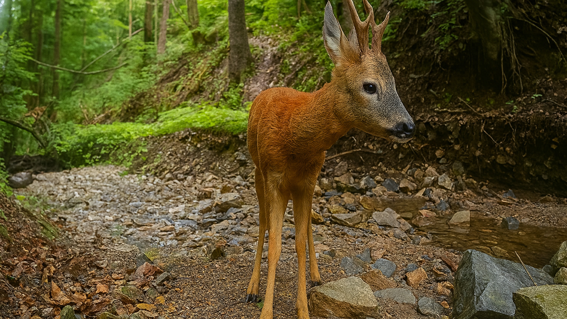 I moved the camera trap to a new spot. There's life in that quiet ...