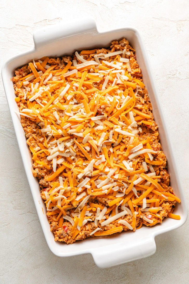 Taco rice bake
