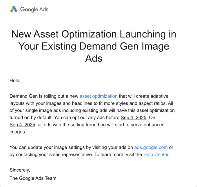 Google rolls out AI-powered asset optimization for Demand Gen ads