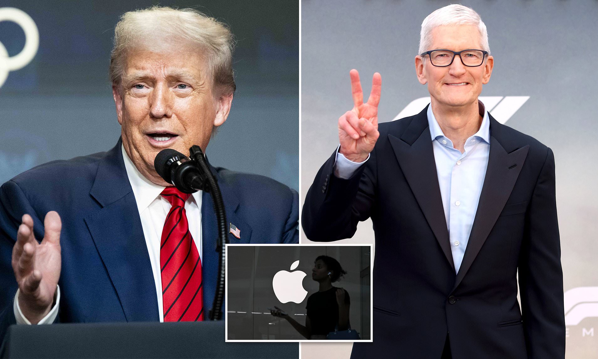 Trump touts staggering $100 BILLION investment by Apple in the U.S. with new tech bestie Tim Cook