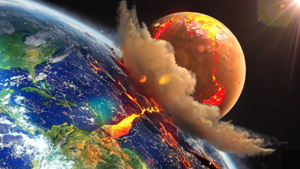 6 Stages of Earth’s Destruction If Mars Collided With Our Planet