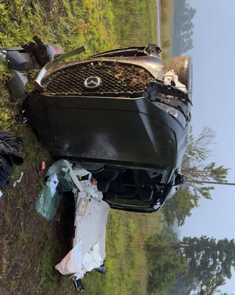 Firefighters rescue person pinned inside crashed car