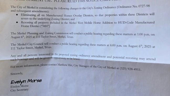 Merkel City Council Delays Vote on Controversial Zoning Change