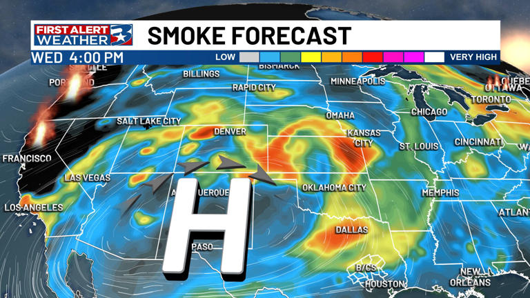 HAZY SKIES RETURN: Wildfire smoke filters in to finish the week