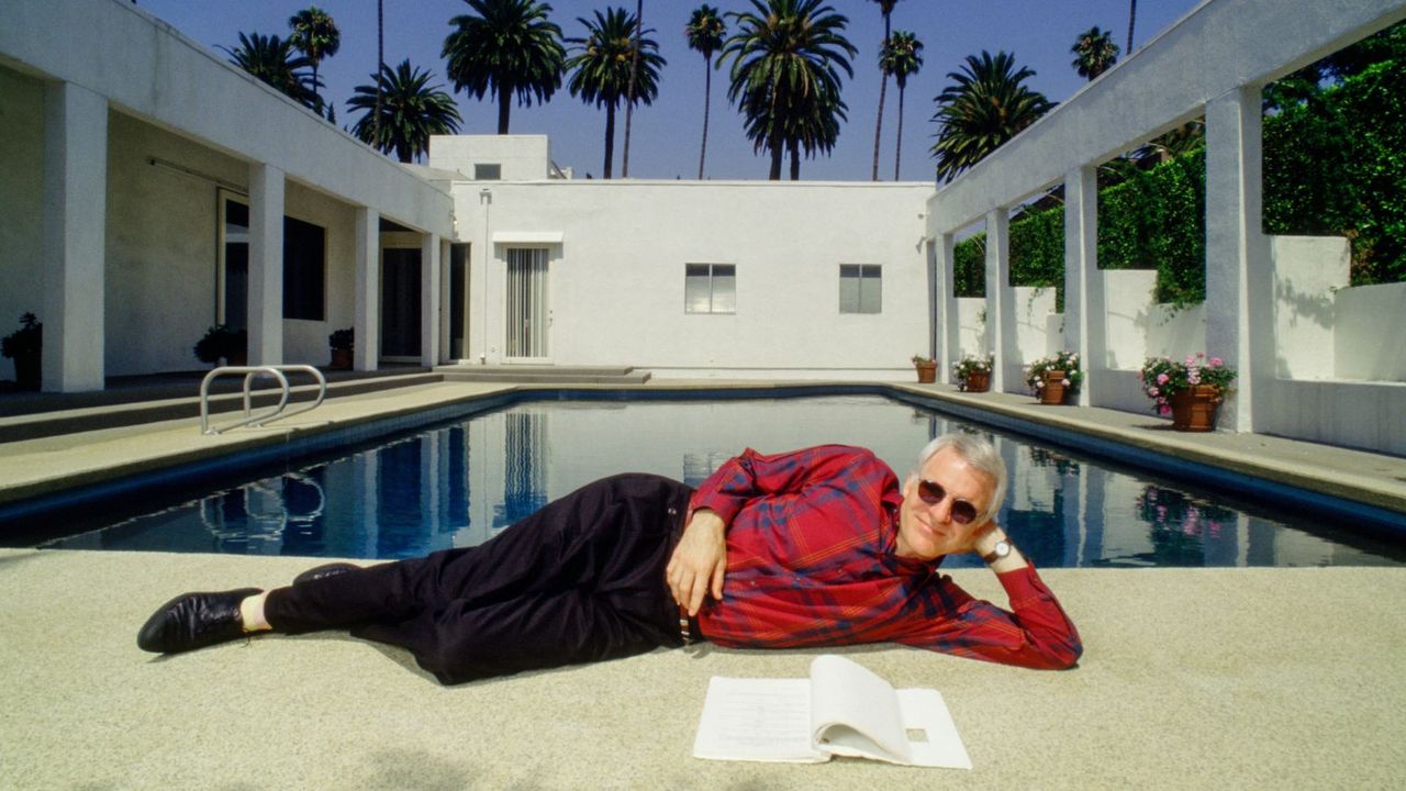 Steve Martin’s architectural pool oasis is a masterclass in potted ...
