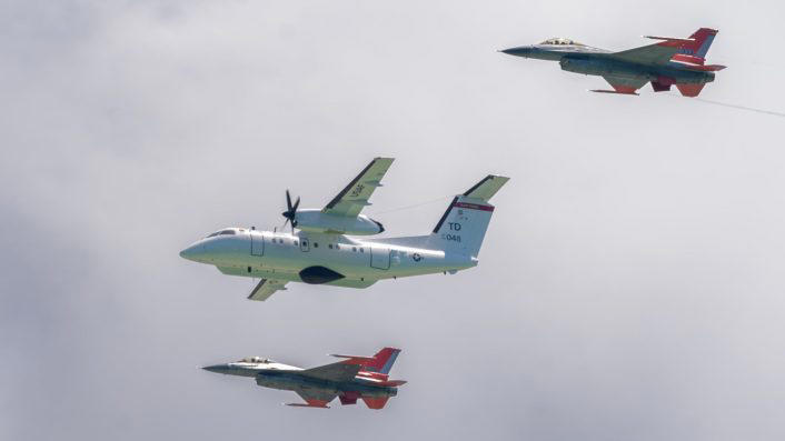 USAF E-9A Widget Range Support Aircraft Receives First Full Repaint in ...